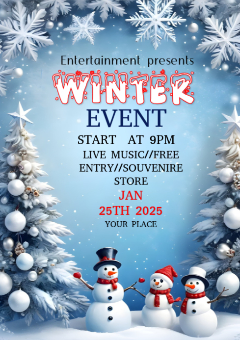 Winter Festival Celebration Template | PosterMyWall