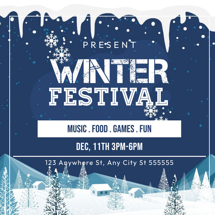winter festival Template | PosterMyWall