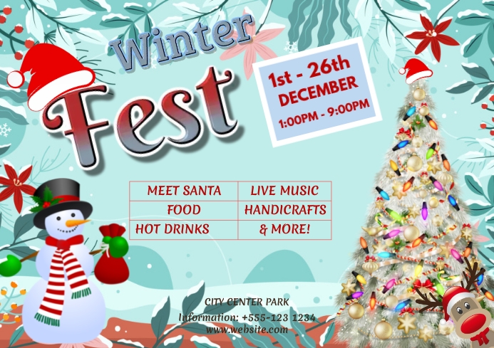 Winter Festival Template | PosterMyWall