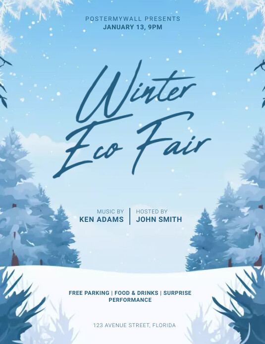 Winter Festival flyer template | PosterMyWall