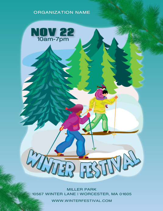Winter Festival Flyer Template | PosterMyWall