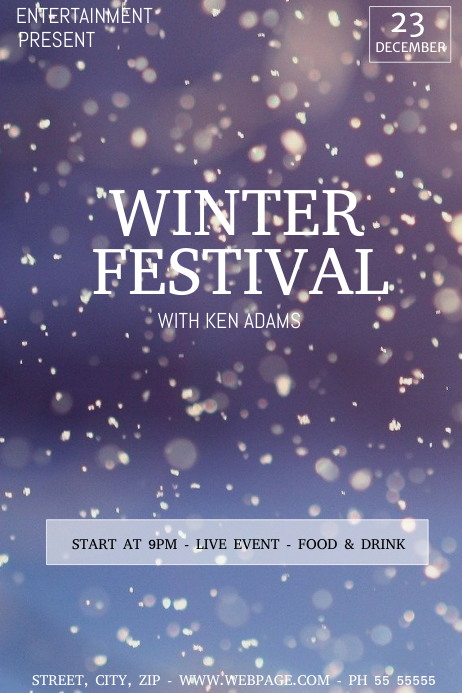 Winter festival flyer template | PosterMyWall