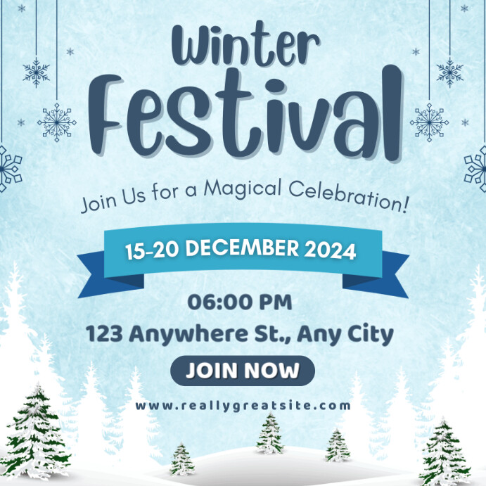 Winter festival ig post Template | PosterMyWall