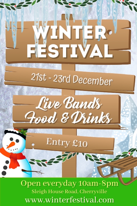 Winter Festival Poster Template | PosterMyWall