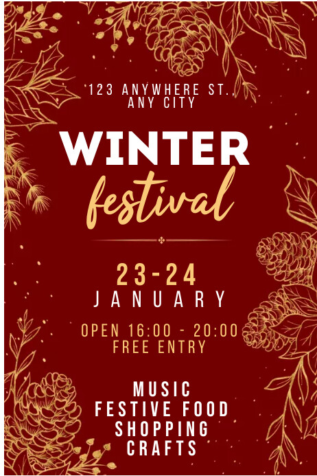 Winter Festival Poster Template | PosterMyWall