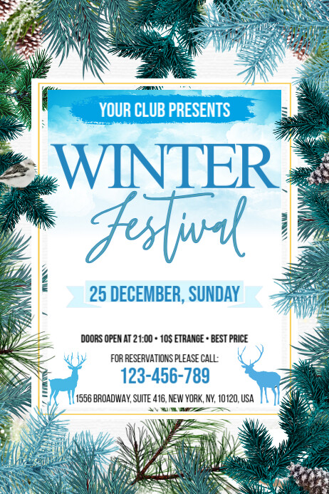 Plantilla de Winter Festival Poster | PosterMyWall