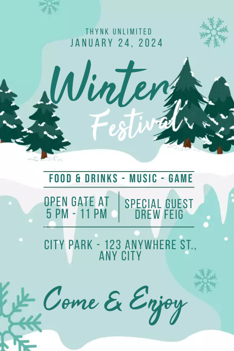 Winter Festival Poster Template | PosterMyWall