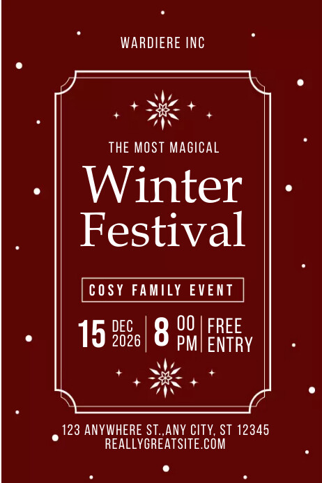 Modèle Winter Festival Poster | PosterMyWall