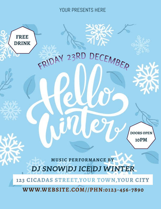 WINTER FLYER Template | PosterMyWall