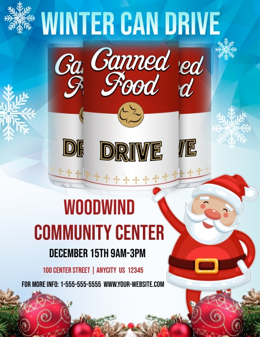 Winter Food Drive Template | PosterMyWall