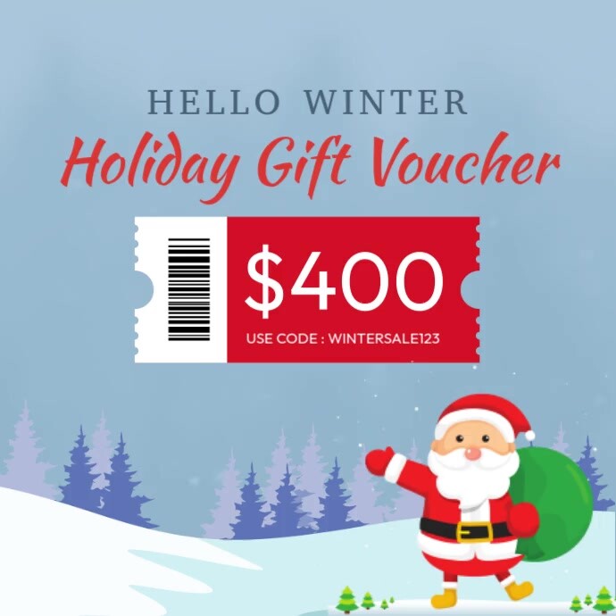 Winter Gift Voucher Template | PosterMyWall