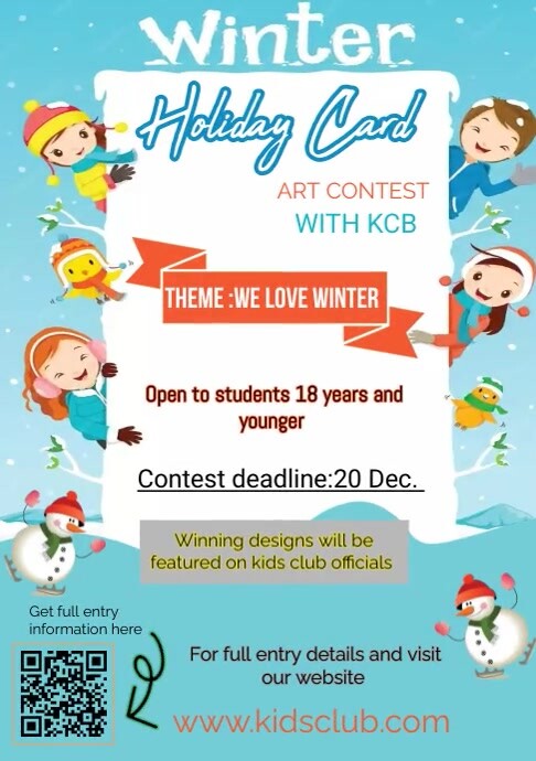 Winter holiday contest Template | PosterMyWall