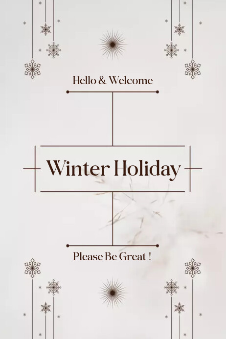 Winter Holiday Poster Template | PosterMyWall