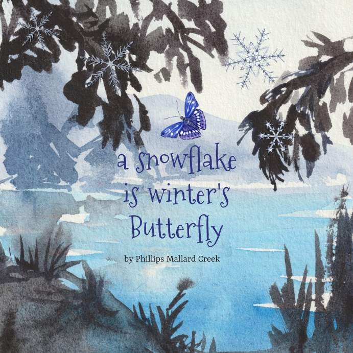 Winter Landscape Snowflakes Butterfly Quote Template | PosterMyWall