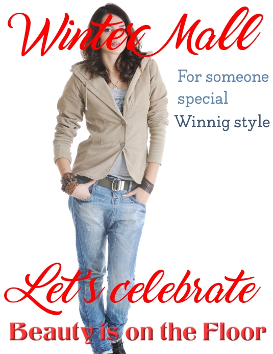 Winter mall magazine cover Template | PosterMyWall