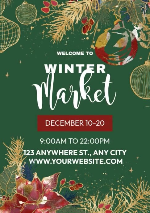 Winter Market Template | PosterMyWall