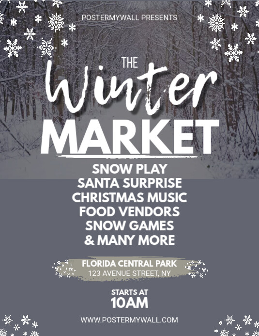 Winter Market Flyer Template | PosterMyWall