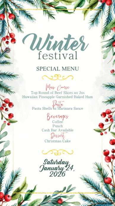 Plantilla de Winter Menu | PosterMyWall