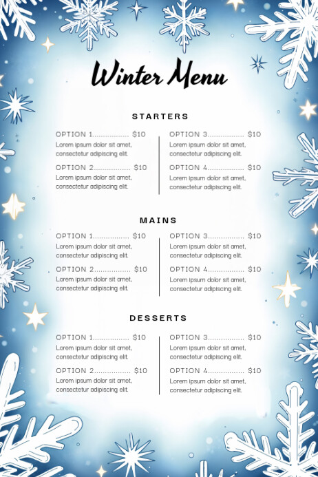 Copy of Winter Menu Template | PosterMyWall
