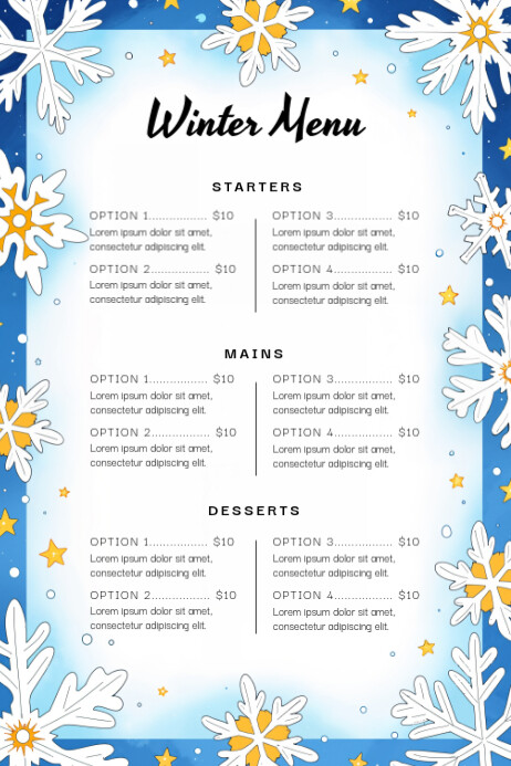 Copy of Winter Menu Template | PosterMyWall