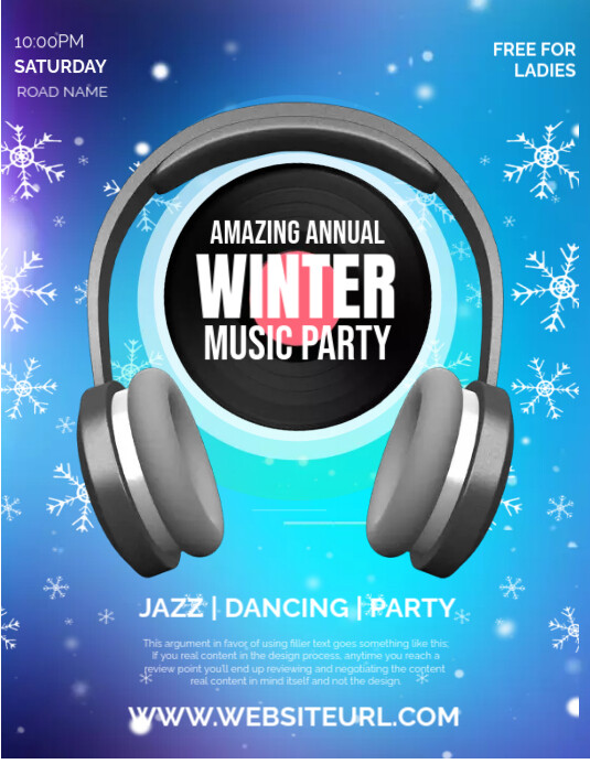 Winter Music Party Template | PosterMyWall