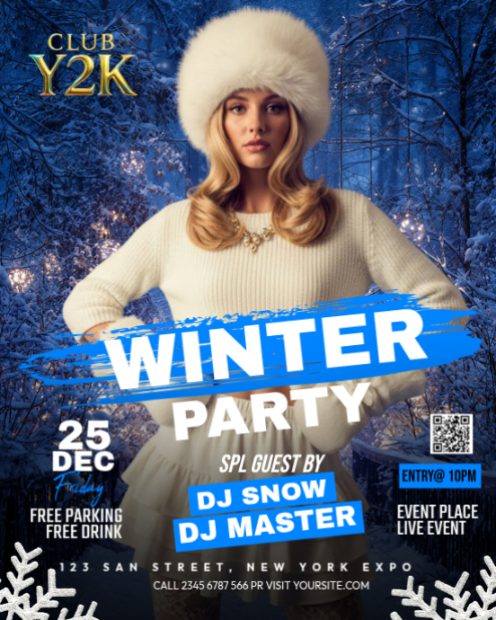 Winter Night Party Template | PosterMyWall