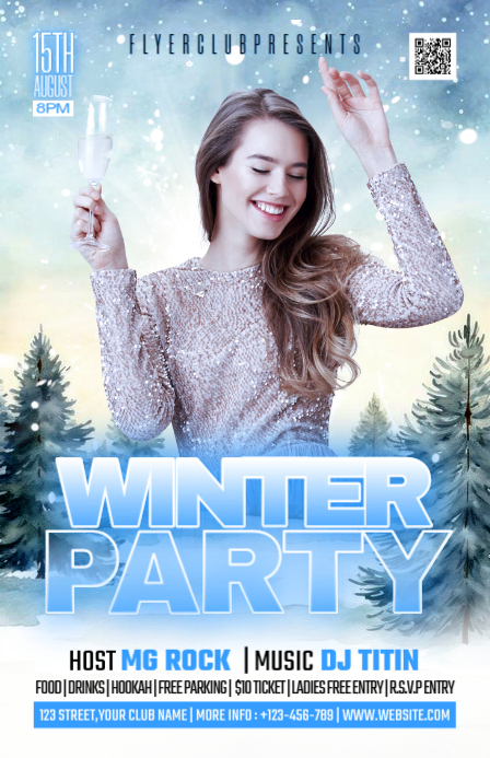 Szablon Winter Night Party | PosterMyWall