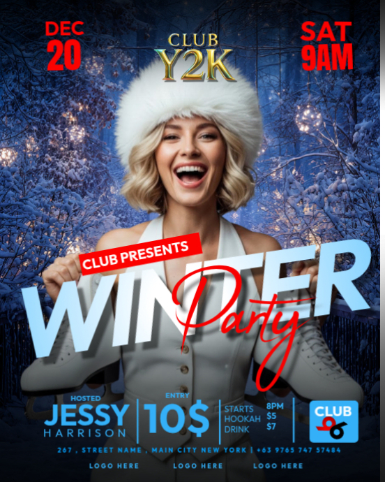 Winter Night Party Template | PosterMyWall
