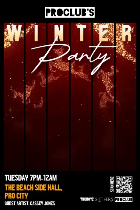 Winter Night Party Video Template | PosterMyWall
