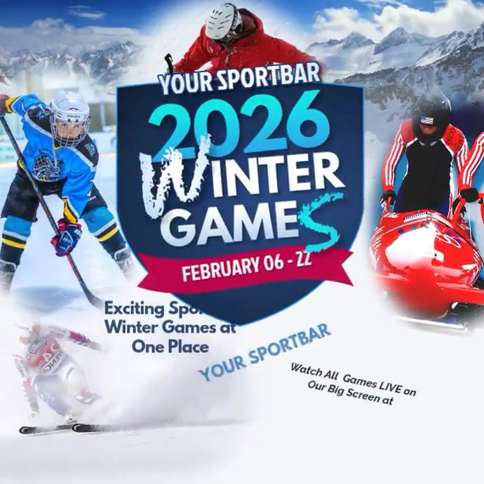 Winter Olympic Games Instagram Video Post Template | PosterMyWall