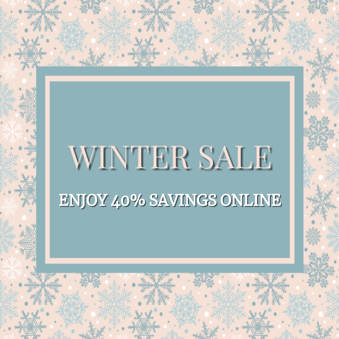 WINTER ONLINE SALE TEMPLATE | PosterMyWall