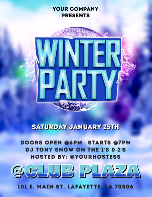 Copy of WINTER PARTY CLUB FLYER TEMPLATE | PosterMyWall