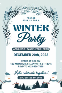 Winter Holiday Poster Template | PosterMyWall