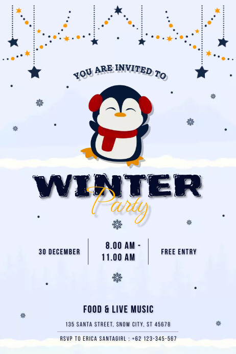 WInter Party Template | PosterMyWall