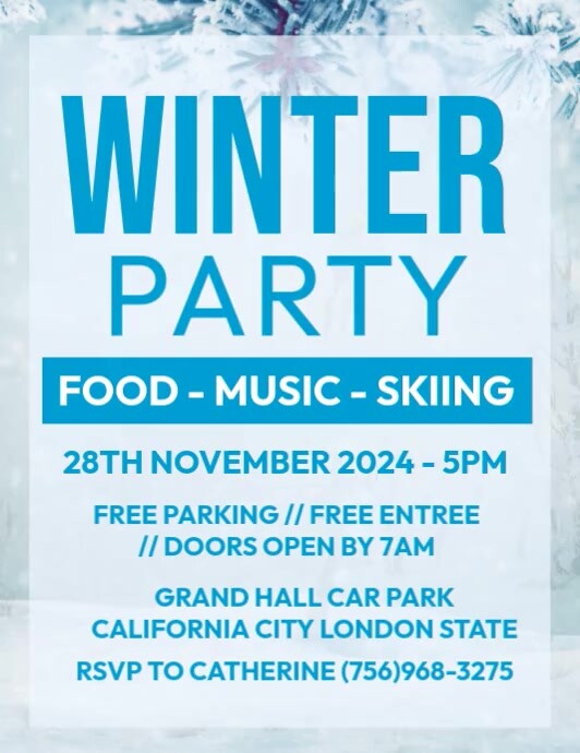 Winter Party Template | PosterMyWall