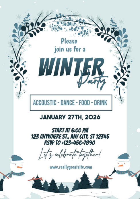 Winter Party Template | PosterMyWall
