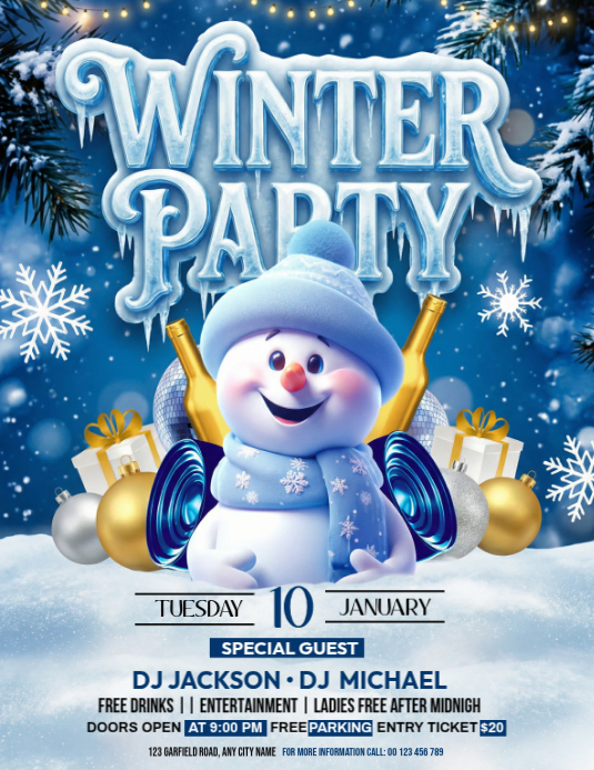 Winter Party Template | PosterMyWall