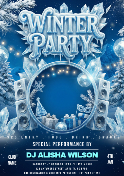 winter party Template | PosterMyWall