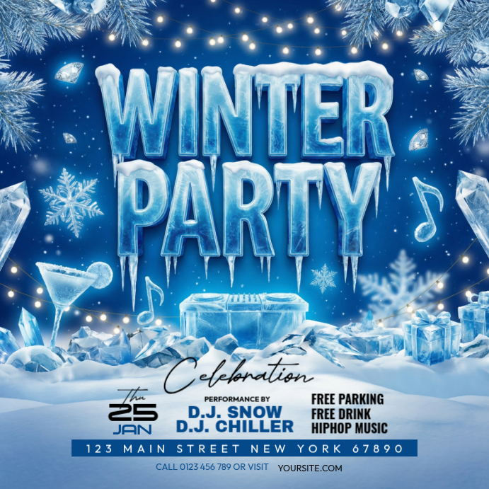 Plantilla de Winter Party | PosterMyWall