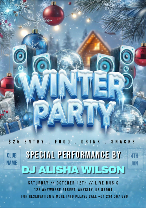 winter party Template | PosterMyWall