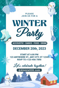 Winter Holiday Poster Template | PosterMyWall