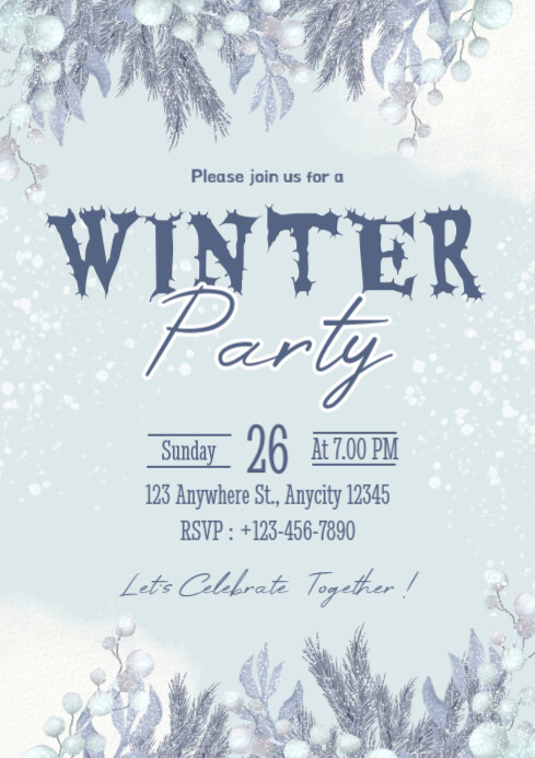 Winter Party Template | PosterMyWall