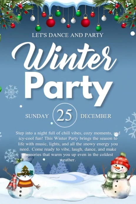 Winter Party Template | PosterMyWall
