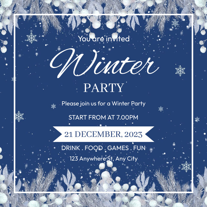 Winter Party Template | PosterMyWall
