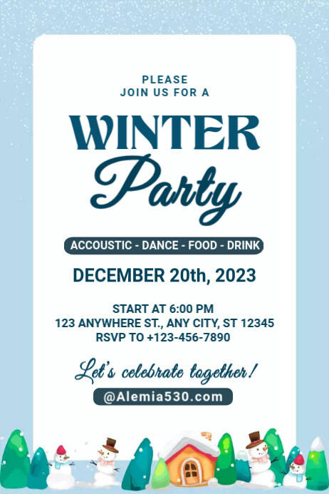 Winter Party Template | PosterMyWall