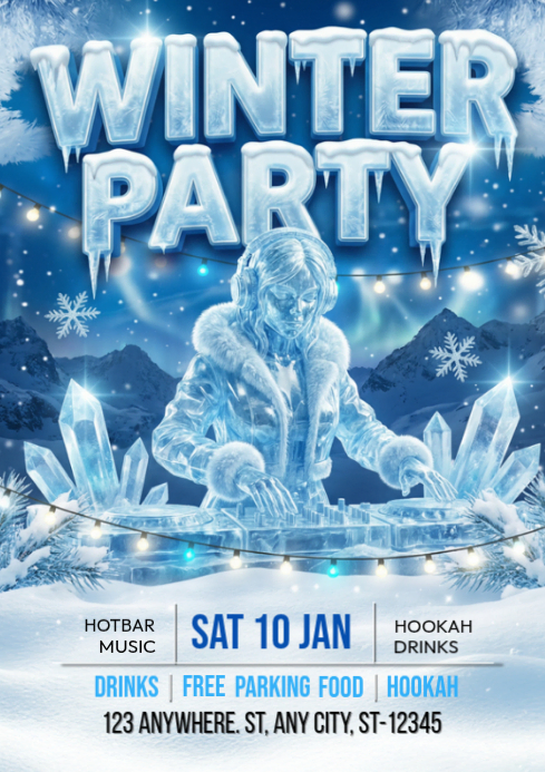 winter party Template | PosterMyWall