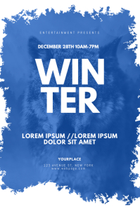 Winter Party night flyer template | PosterMyWall