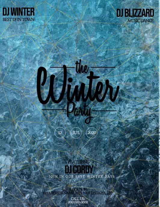 Winter Party Event Flyer Template | PosterMyWall