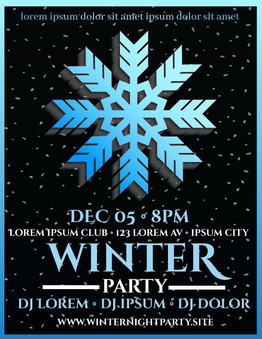 winter party flyer Template | PosterMyWall