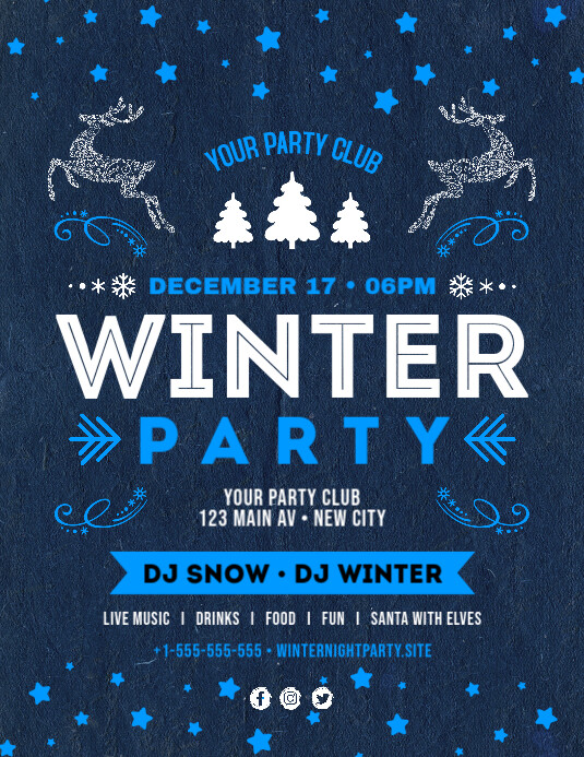 Winter Party Flyer Template | PosterMyWall